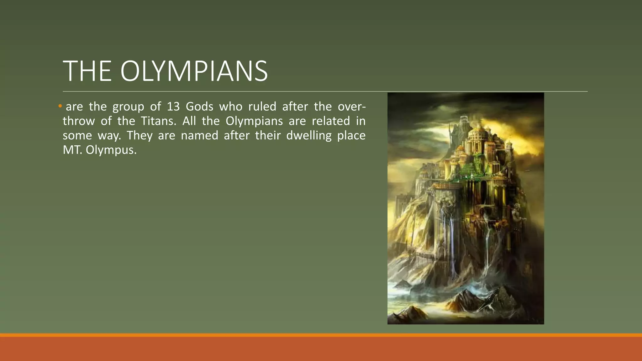 The titans and the twelve olympians | PPTX