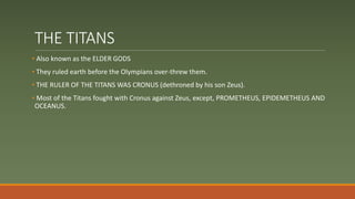 The titans and the twelve olympians | PPTX