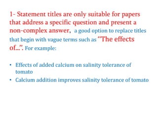 The title your scientific article | PPTX
