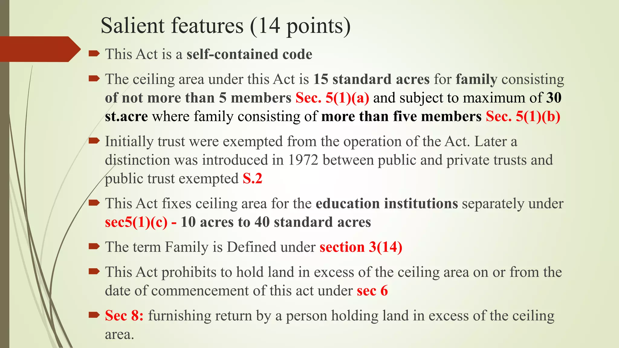 The TN Land Reforms (Fixation of Ceiling on land) Act, 1961.pptx