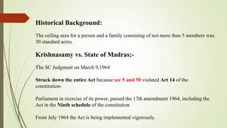 The TN Land Reforms (Fixation of Ceiling on land) Act, 1961.pptx
