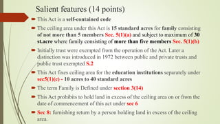 The TN Land Reforms (Fixation of Ceiling on land) Act, 1961.pptx