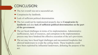 The TN Land Reforms (Fixation of Ceiling on land) Act, 1961.pptx
