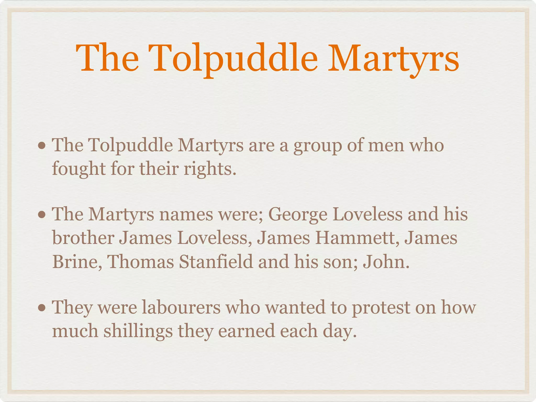 The tolpuddle martyrs_by_carl | KEY