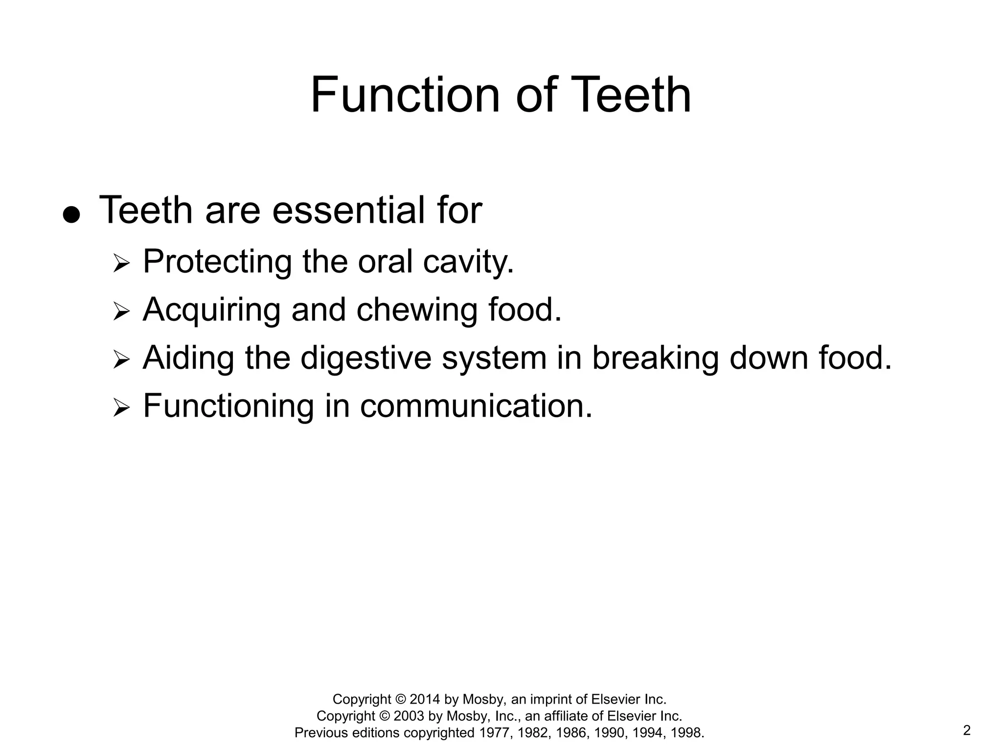 Nomenclature: The tooth functions and terms | PPT