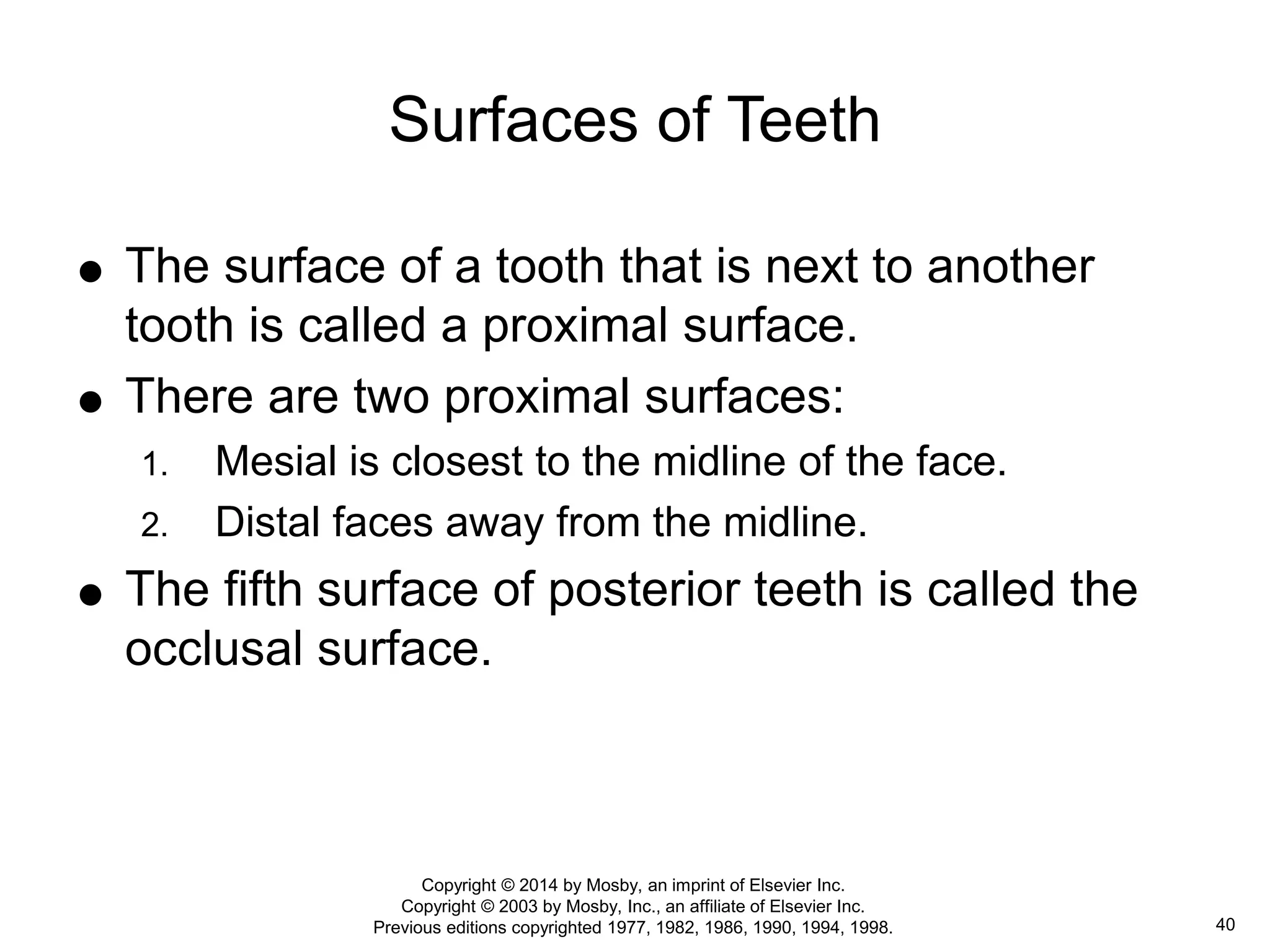 Nomenclature: The tooth functions and terms | PPT