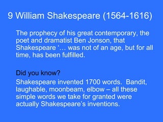 The top 100 great britons | PPT