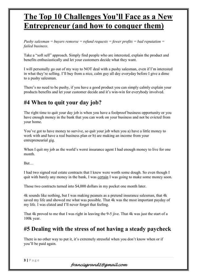 Challenges faced by entrepreneur | PDF | Startups | Business