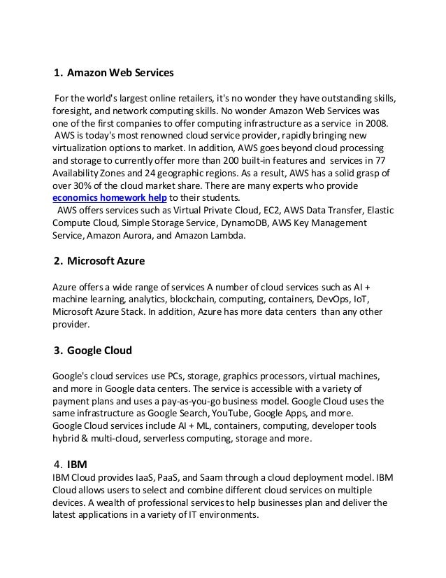 The top 10 cloud service providers of 2021 | PDF