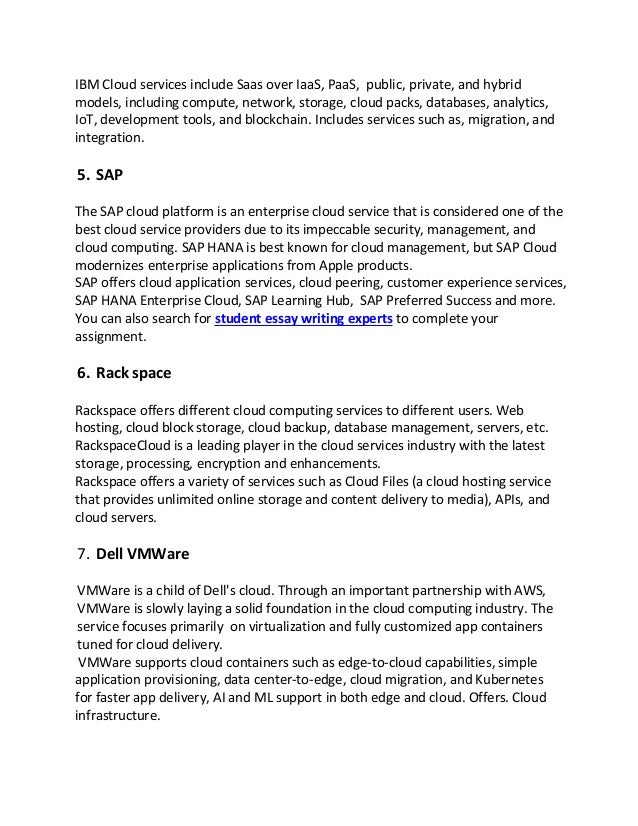 The top 10 cloud service providers of 2021 | PDF