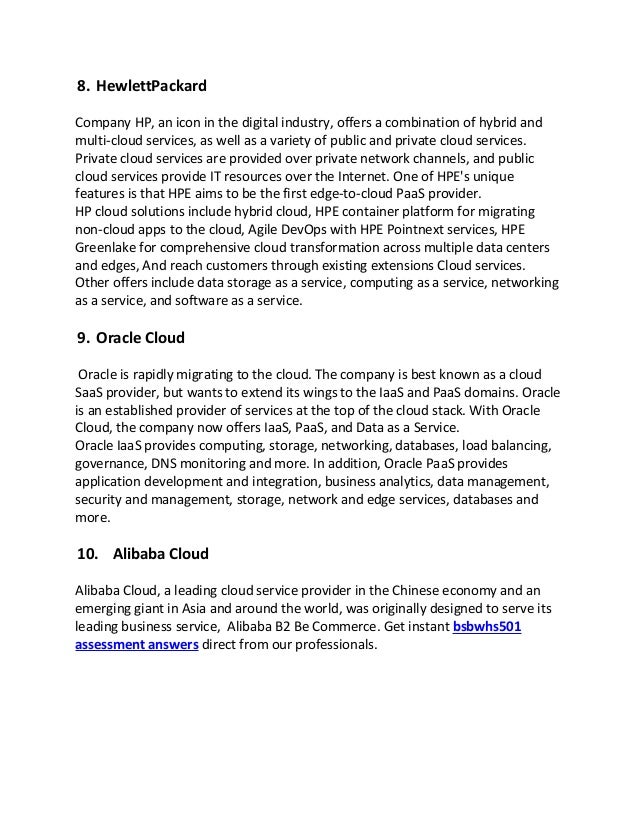 The top 10 cloud service providers of 2021 | PDF