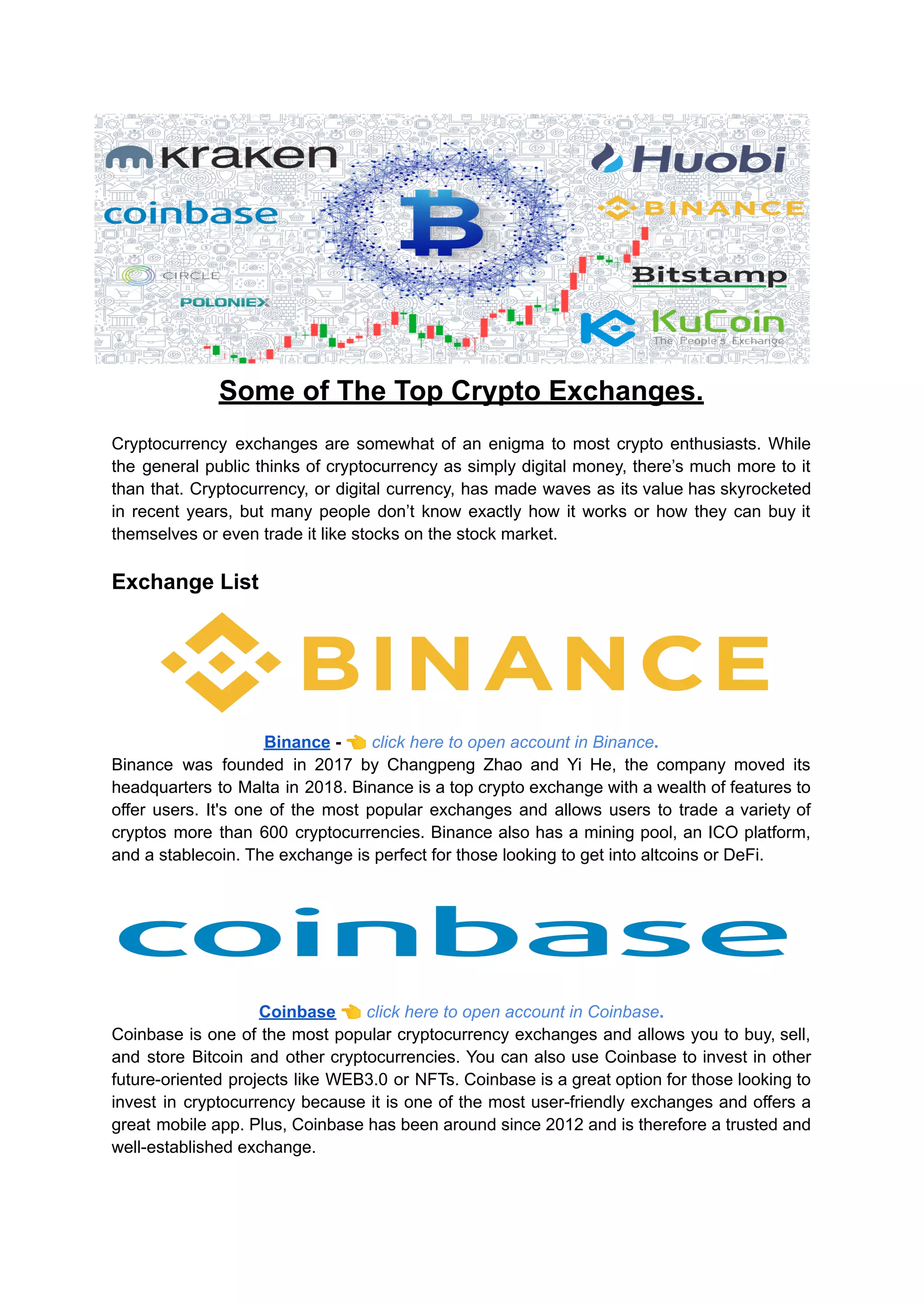 The Top 10 Crypto Exchanges.pdf | Stocks and Bonds | Personal Investing