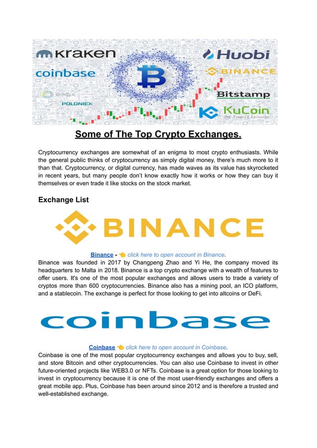 The Top 10 Crypto Exchanges.pdf | Stocks and Bonds | Personal Investing