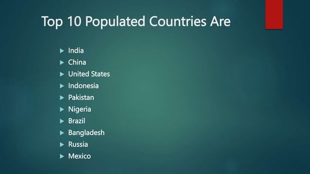 The Top 10 Populated Countries in the world.pptx