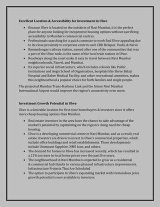 The Top 5 Motives For Investing In Ulwe, A Rapidly Developing ...