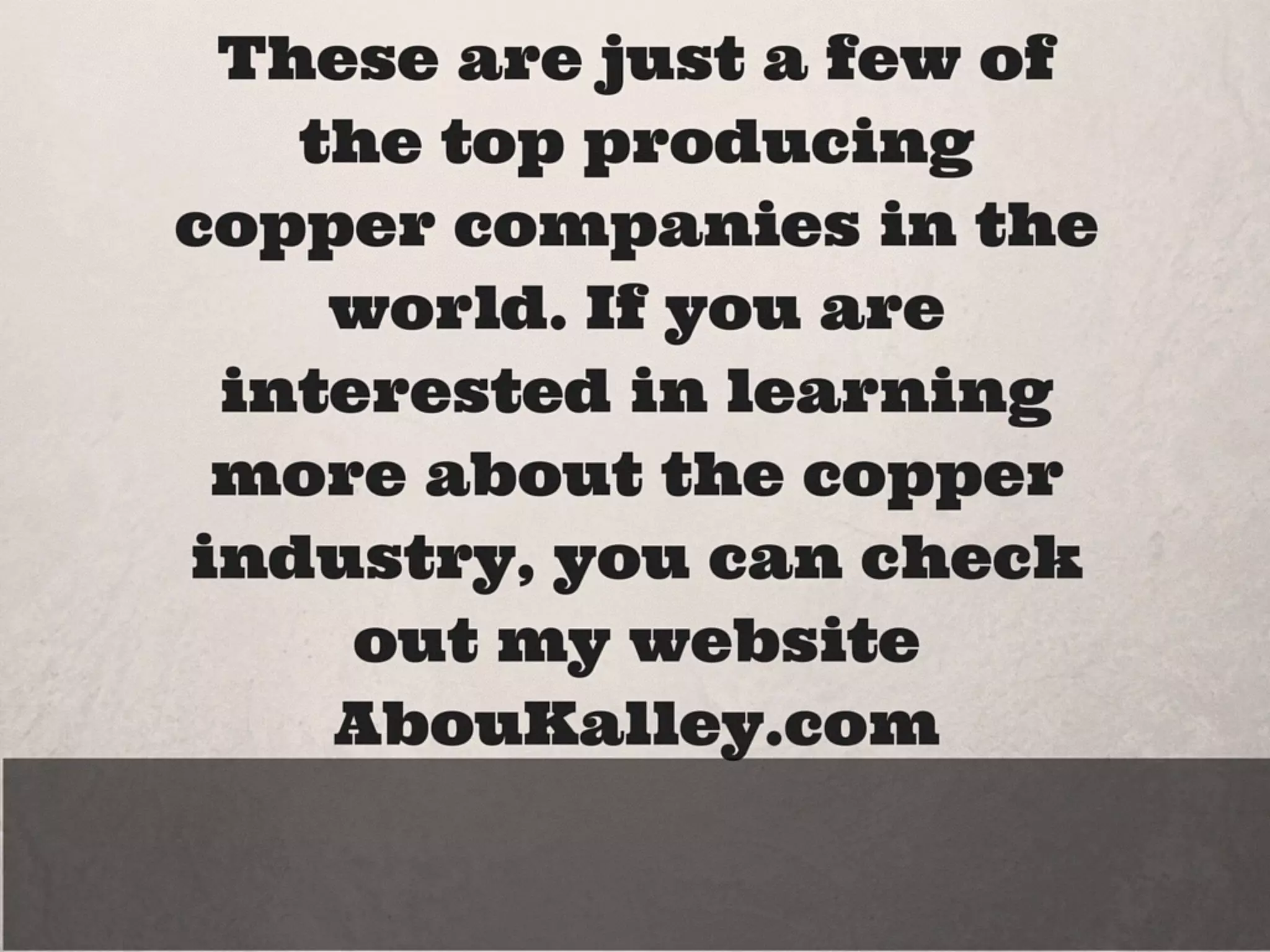 The Top 6 Copper Producing Companies | PDF