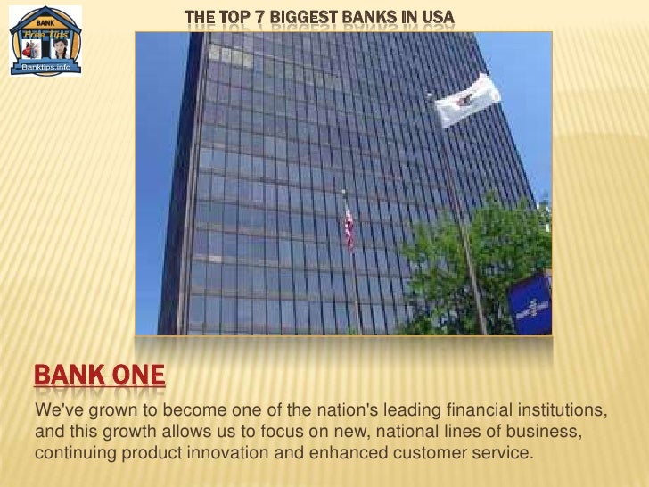 The top 7 biggest banks in USA