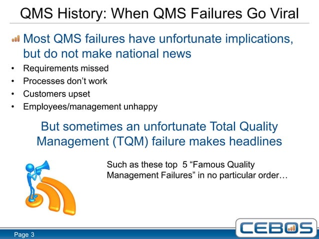 The Top 5 Quality Management System Failures of All Time | PDF