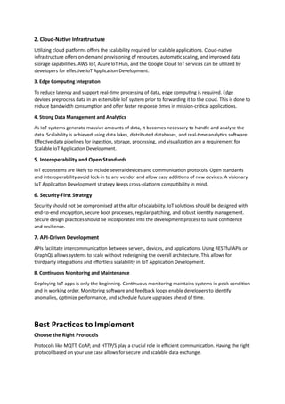 The Top IoT Application Development Strategies for Scalable Systems | PDF
