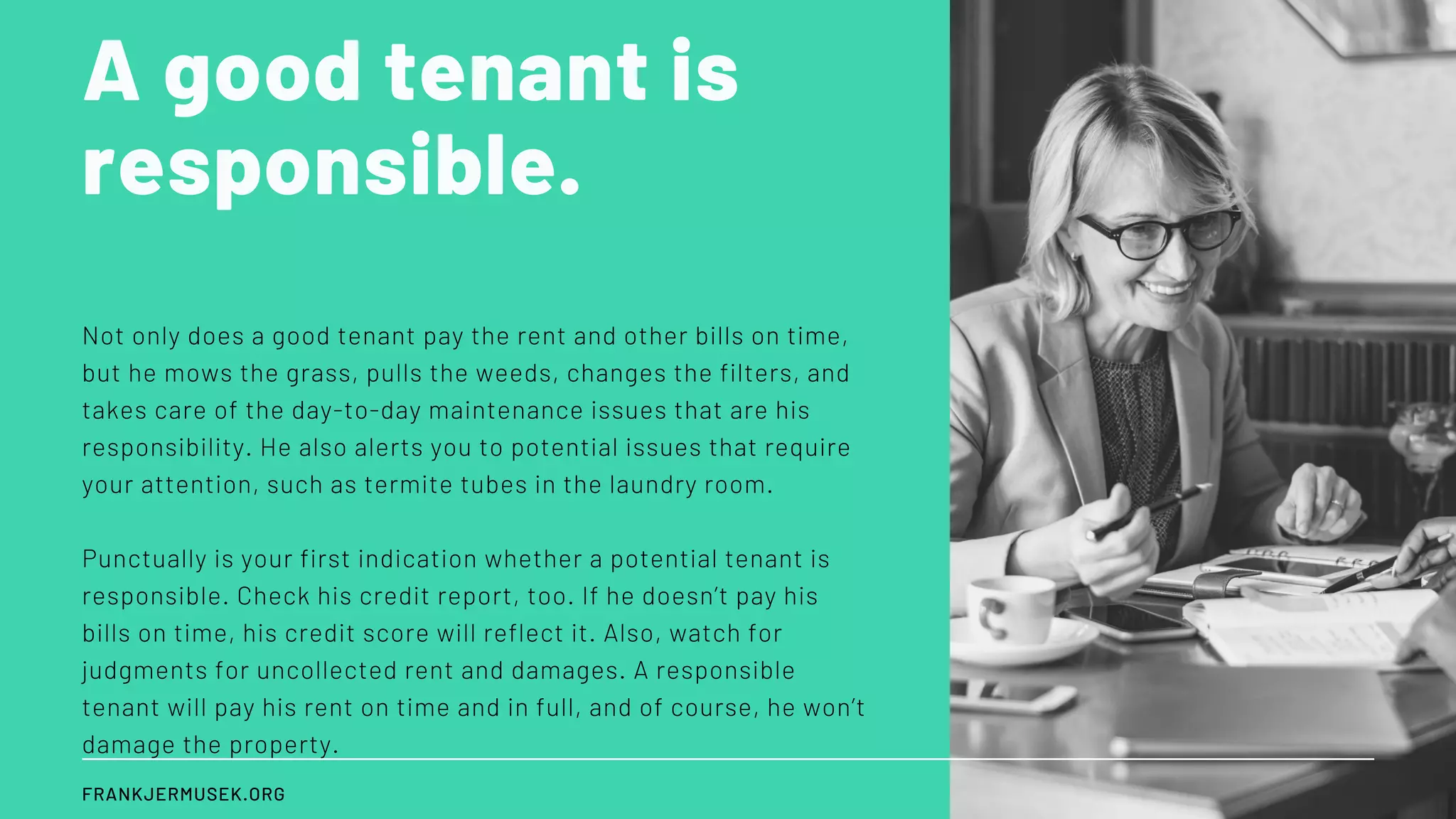 The top qualities all good tenants have - Frank Jermusek | PDF