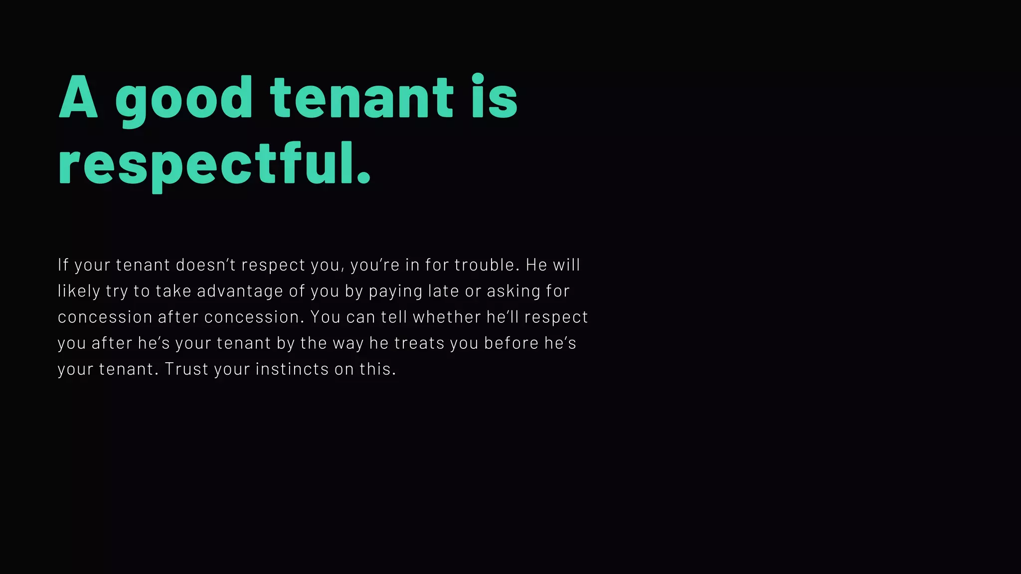 The top qualities all good tenants have - Frank Jermusek | PDF
