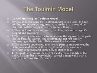 The Toulmin Model | PPT