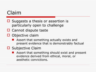 The Toulmin Model of Argument | PPT