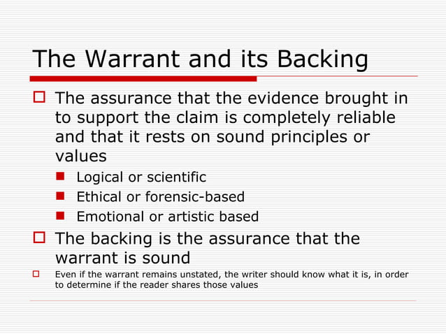The Toulmin Model of Argument | PPT