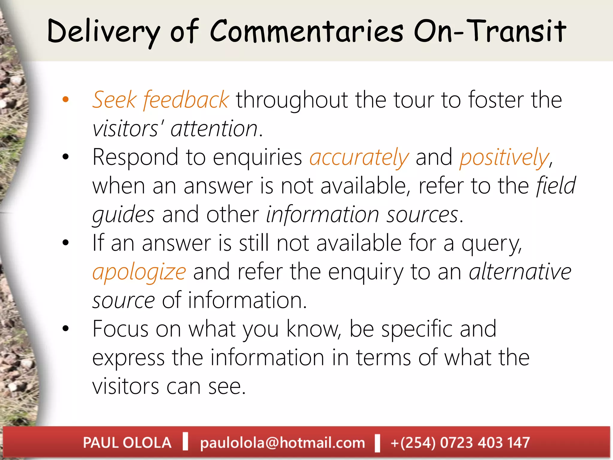 The Tour Commentary | PDF