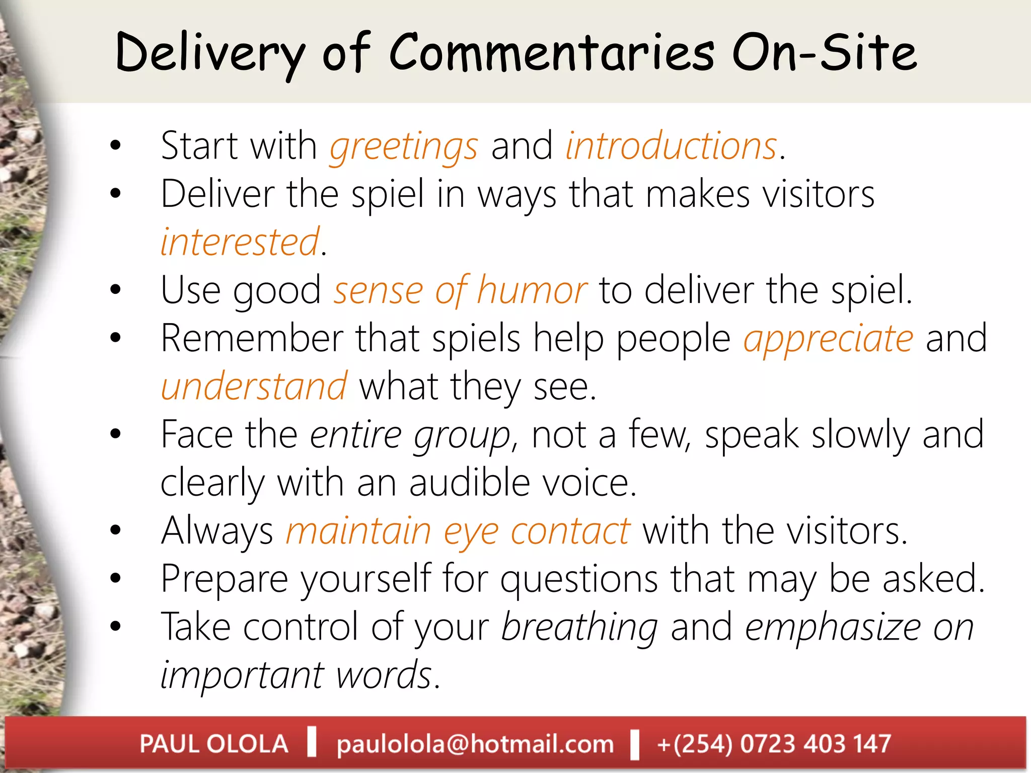 The Tour Commentary | PDF