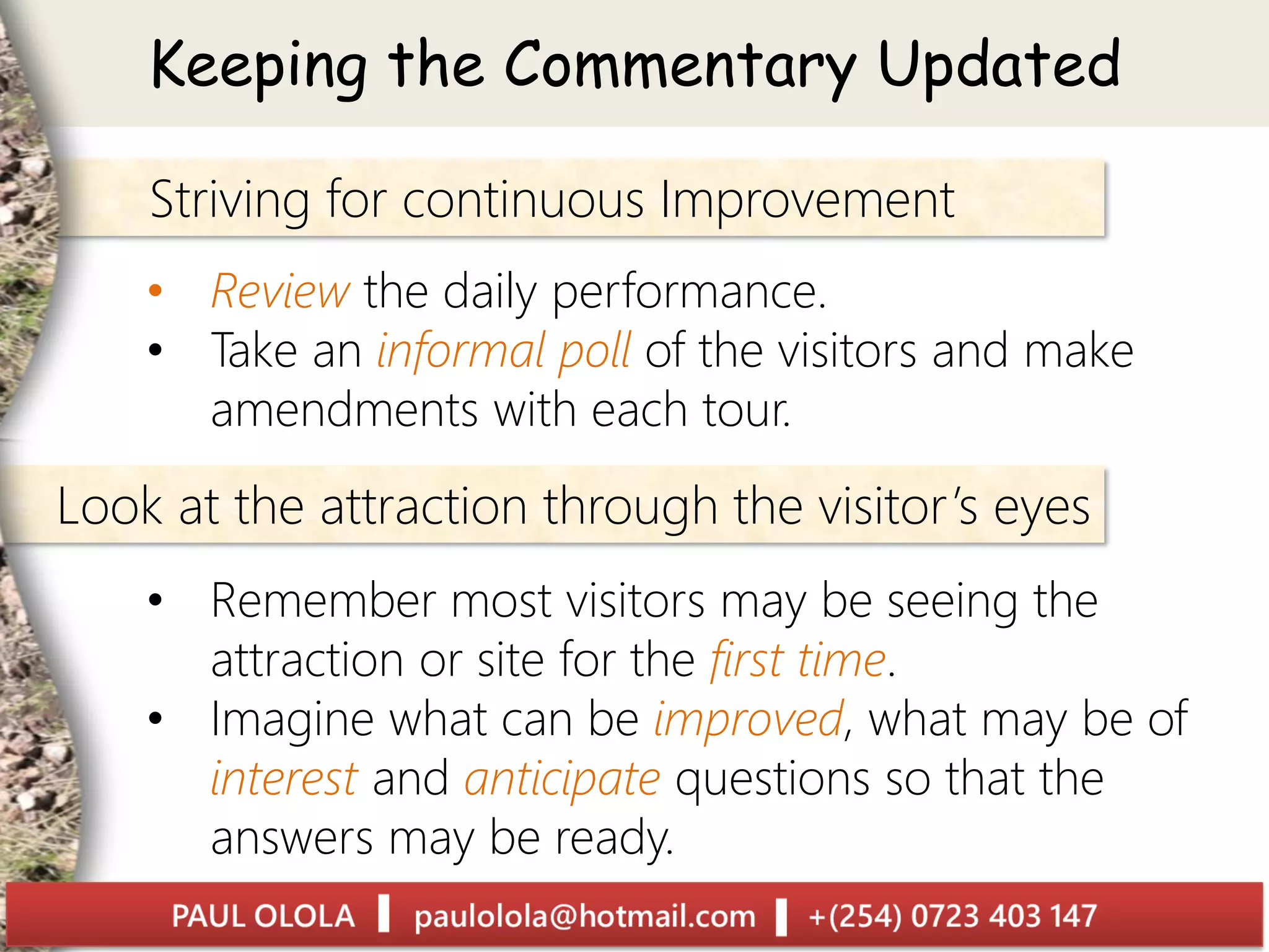 The Tour Commentary | PDF