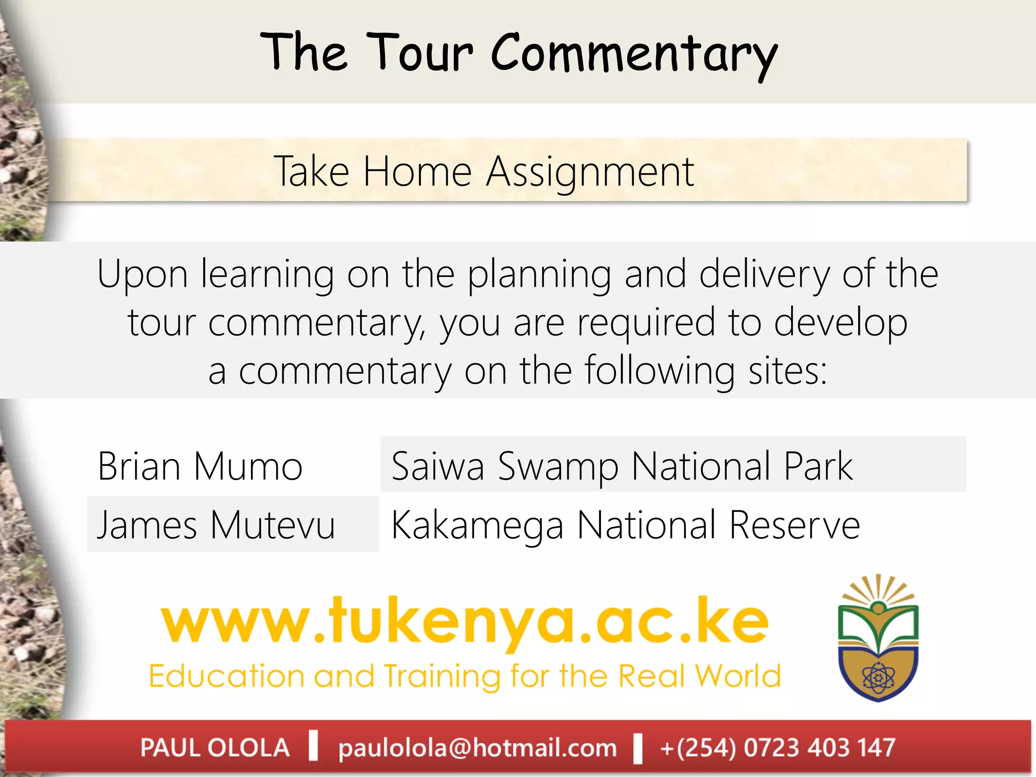The Tour Commentary | PDF