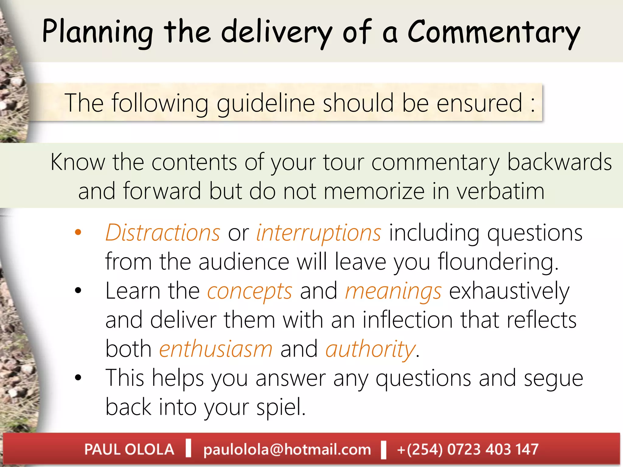 The Tour Commentary | PDF