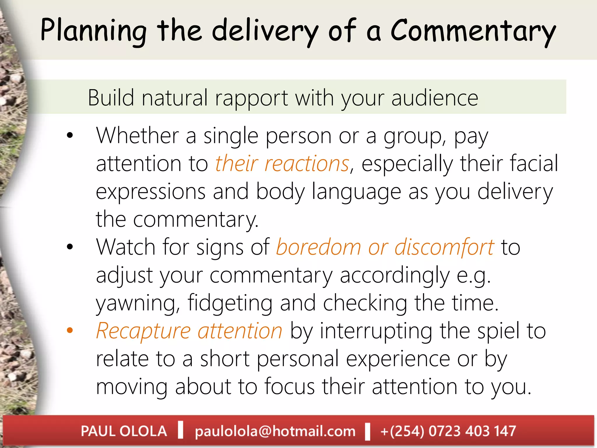 The Tour Commentary | PDF