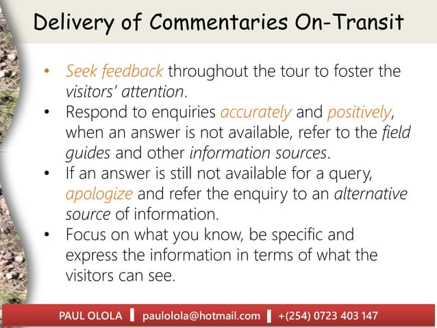The Tour Commentary | PDF