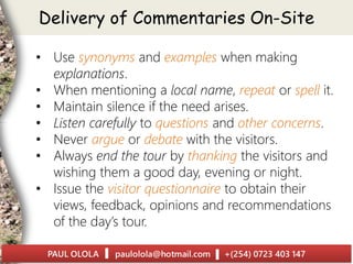 The Tour Commentary | PDF