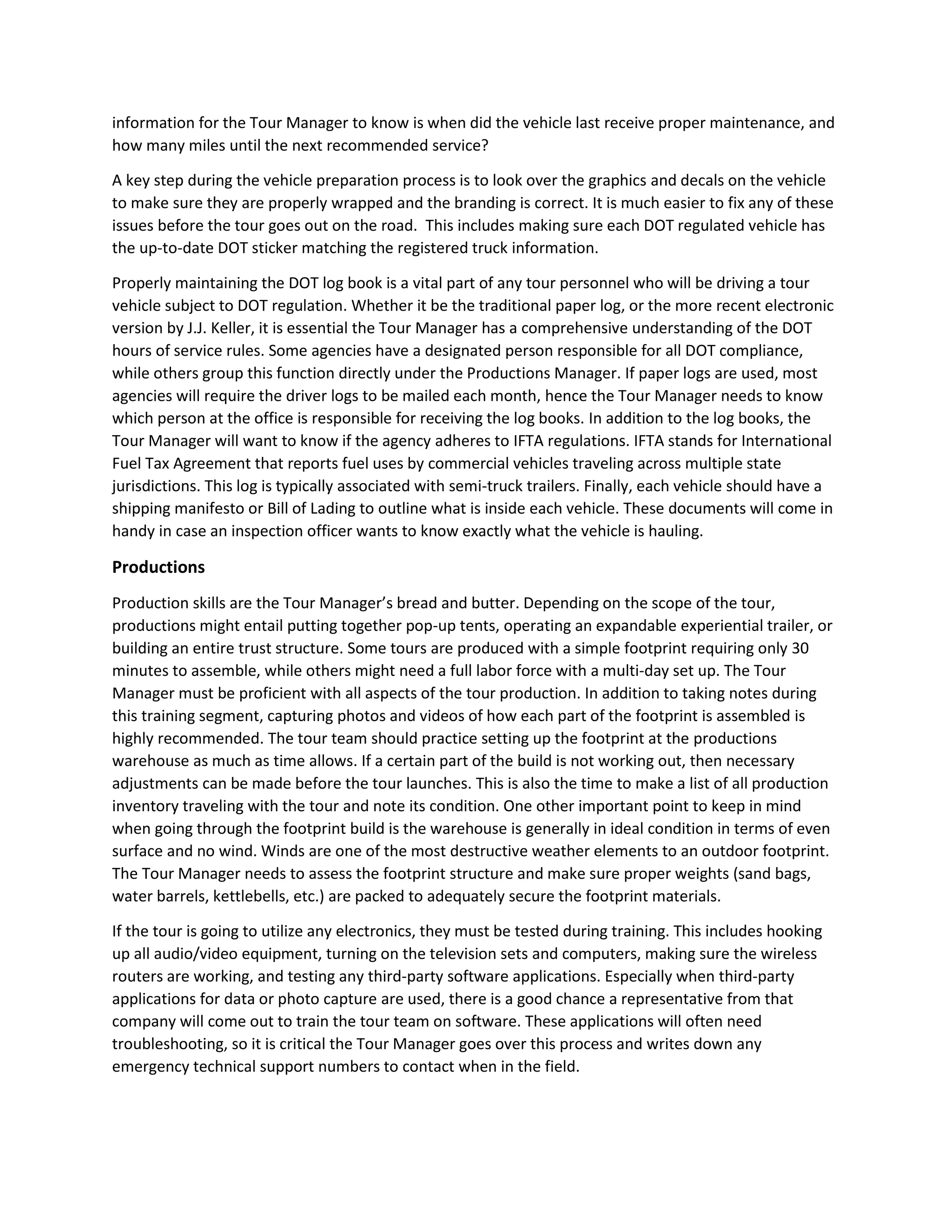 The tour manager handbook | PDF