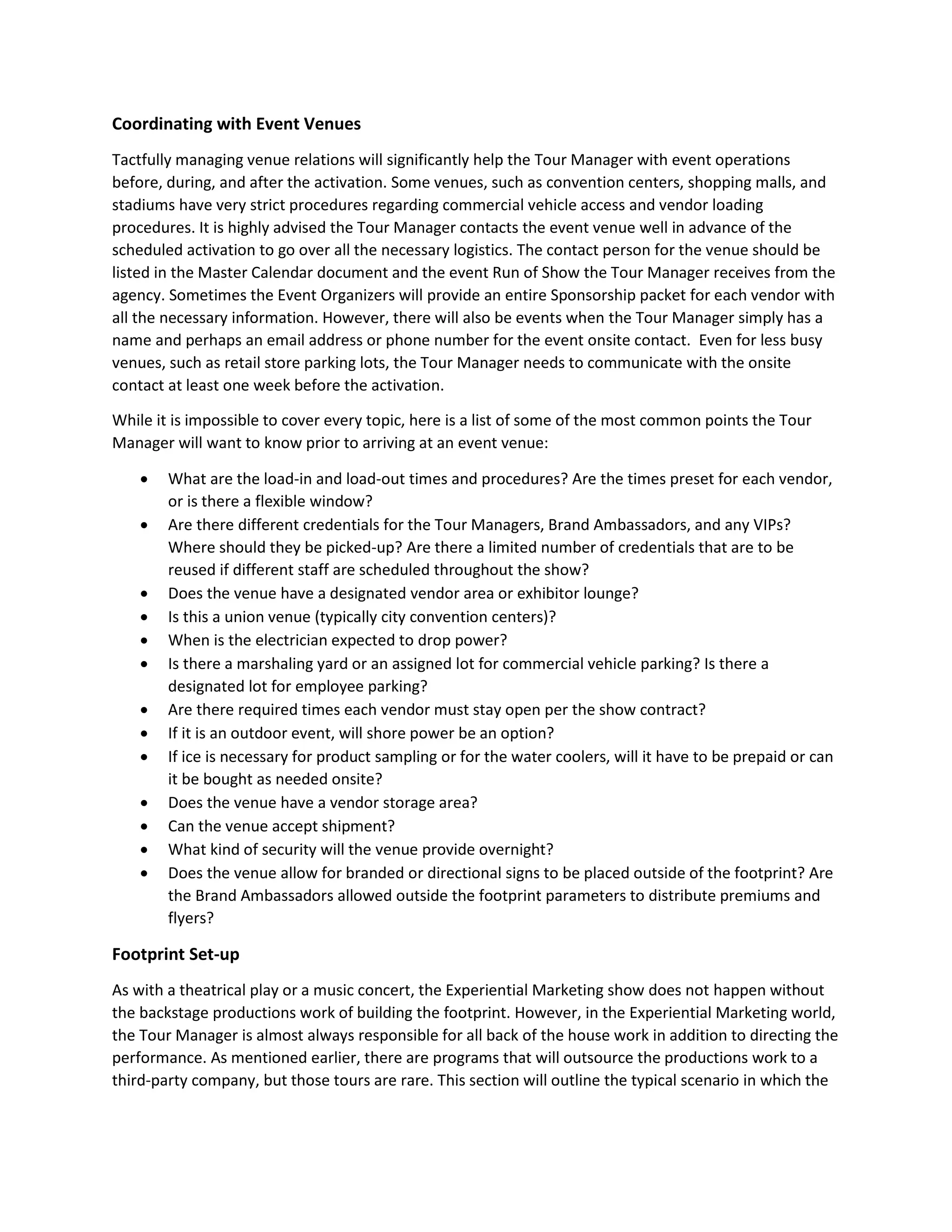 The tour manager handbook | PDF