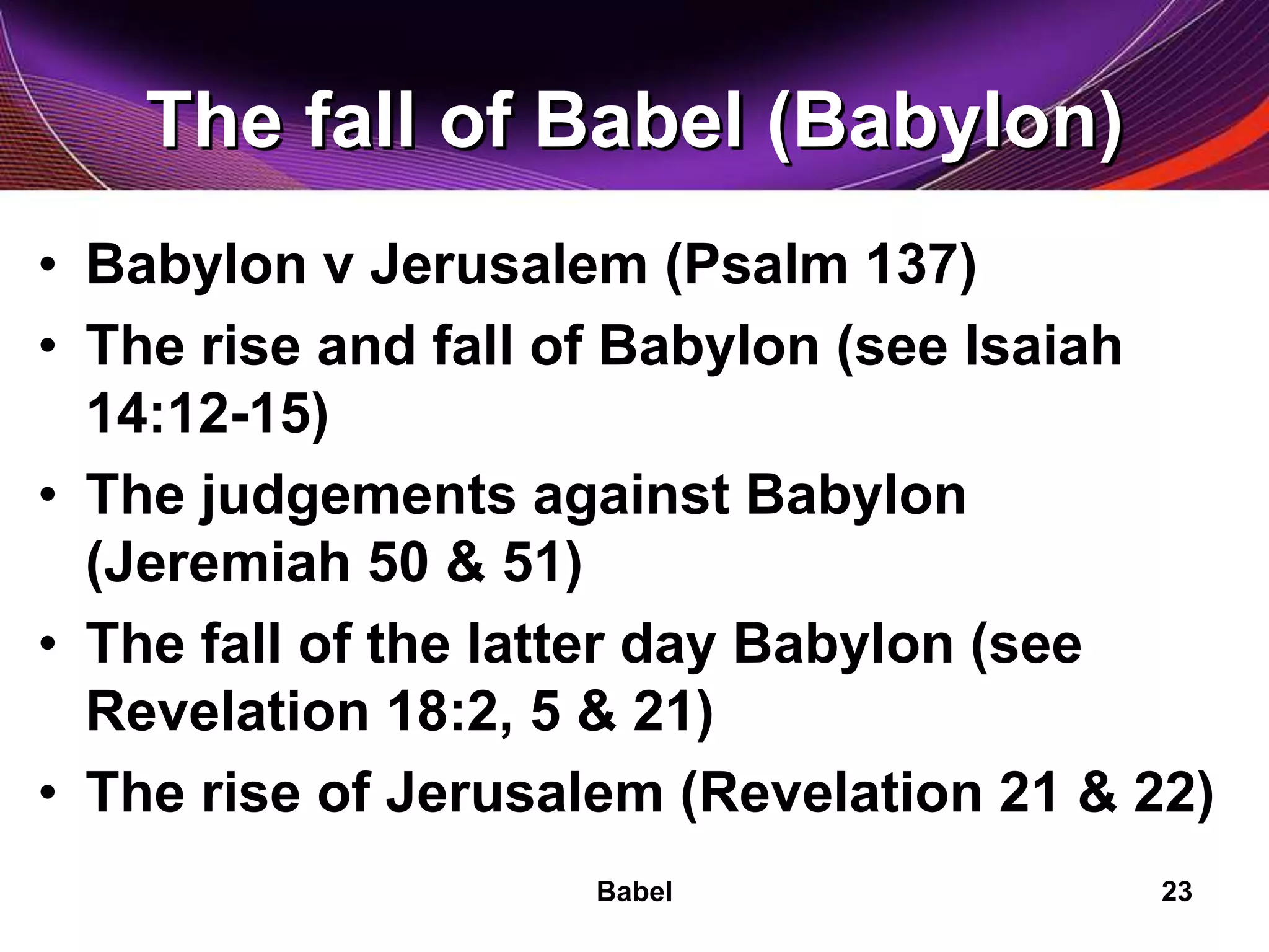 The tower of babel | PPTX