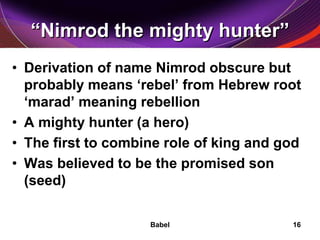 The tower of babel | PPTX