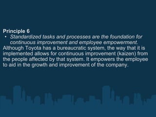 The toyota way | PPT | Business Administration | Business