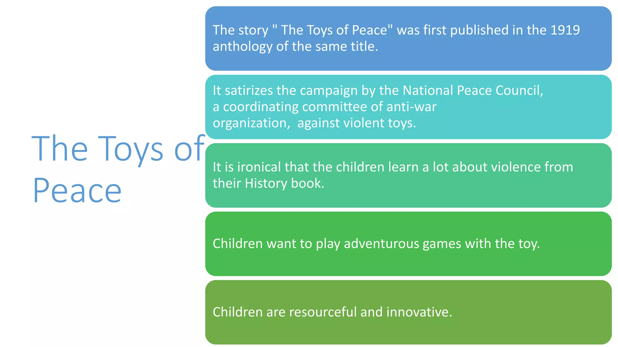 The Toys of Peace | PPTX