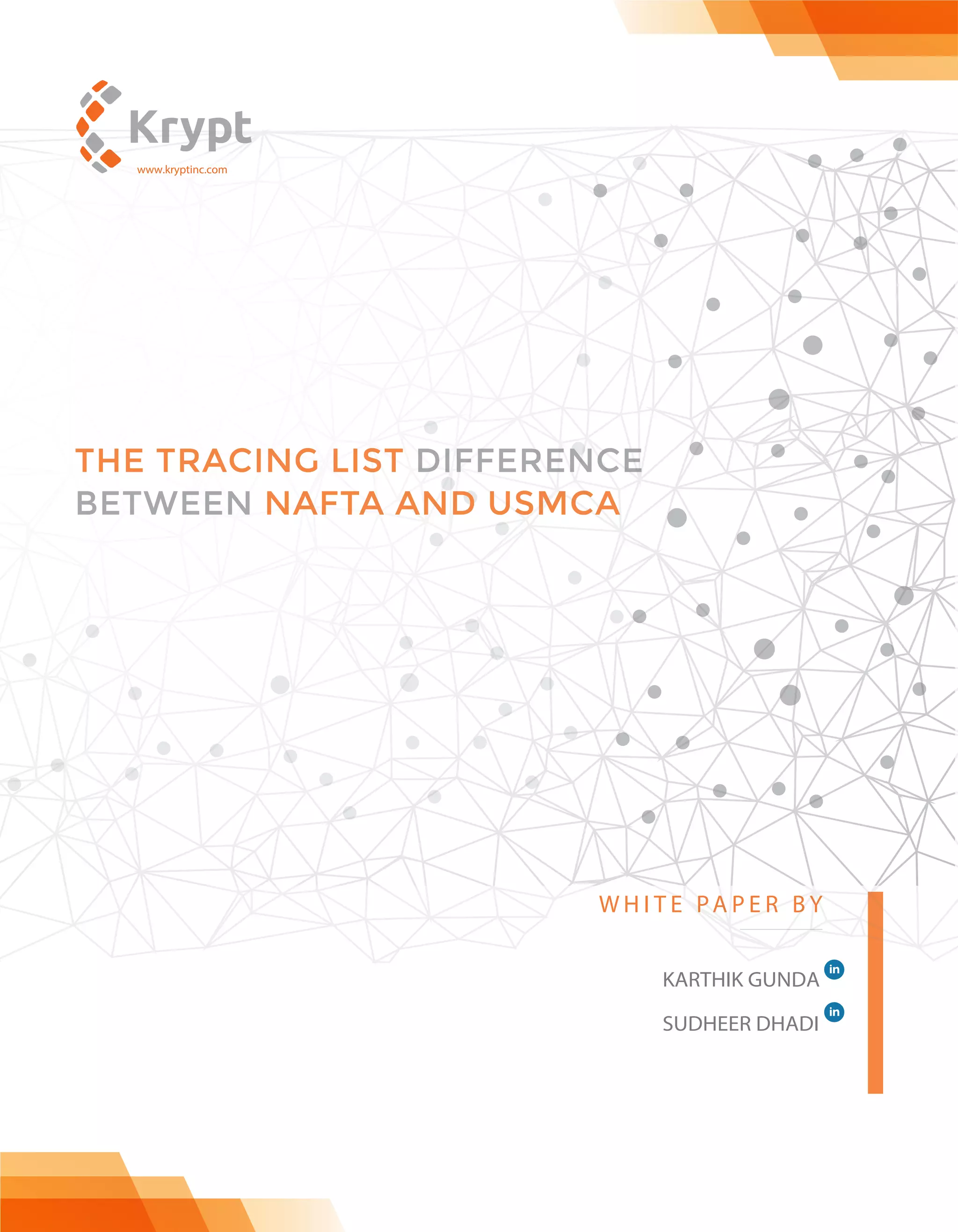 The tracing list difference between nafta & usmca v1.2 | PDF