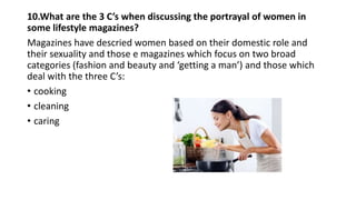 The traditional representation of women (questions) | PPT