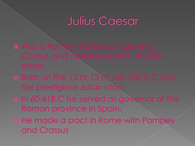 The tragedy of julius caesar | PPT