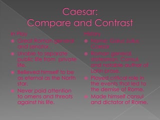The tragedy of julius caesar | PPT