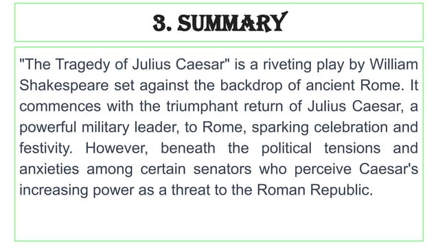 The Tragedy Of Julius Caesar . | PPTX