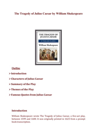 The Tragedy of Julius Caesar by William Shakespeare | PDF