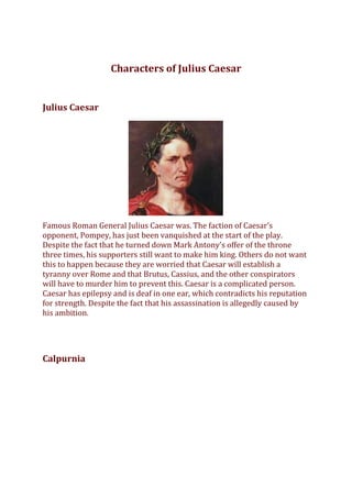 The Tragedy of Julius Caesar by William Shakespeare | PDF