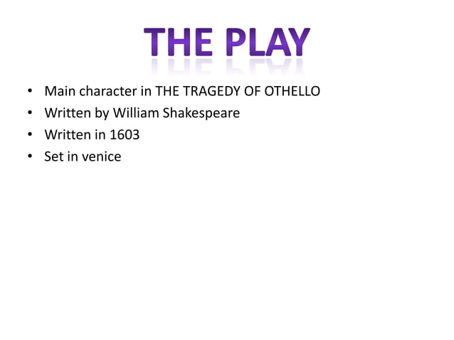 The tragedy of othello | PPTX